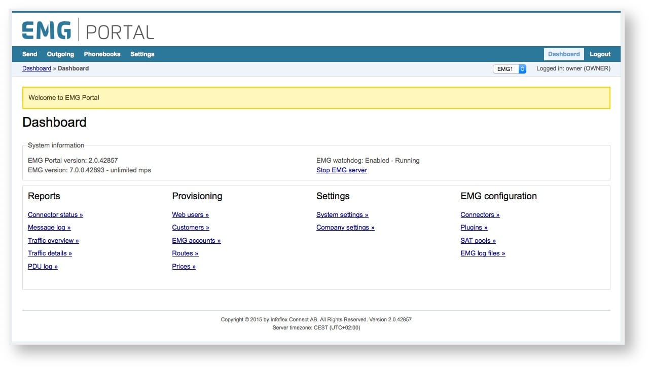 EMG Portal - Nordic Messaging