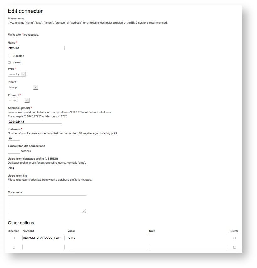 Incoming https connector (ssl, utf-8 and json) - Nordic Messaging